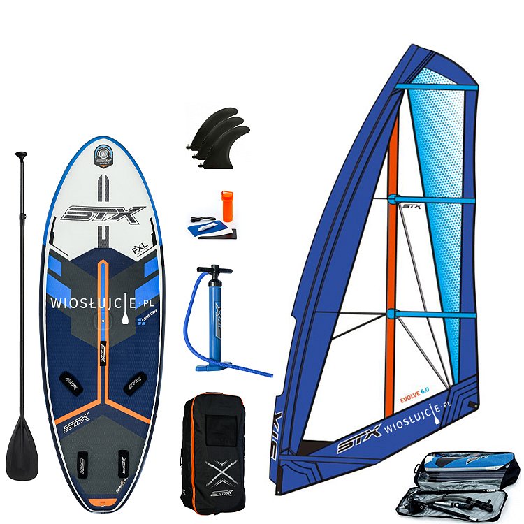 komplet windsurfingowy - deska STX WindSURF WS 250 + pędnik EVOLVE RIG ...
